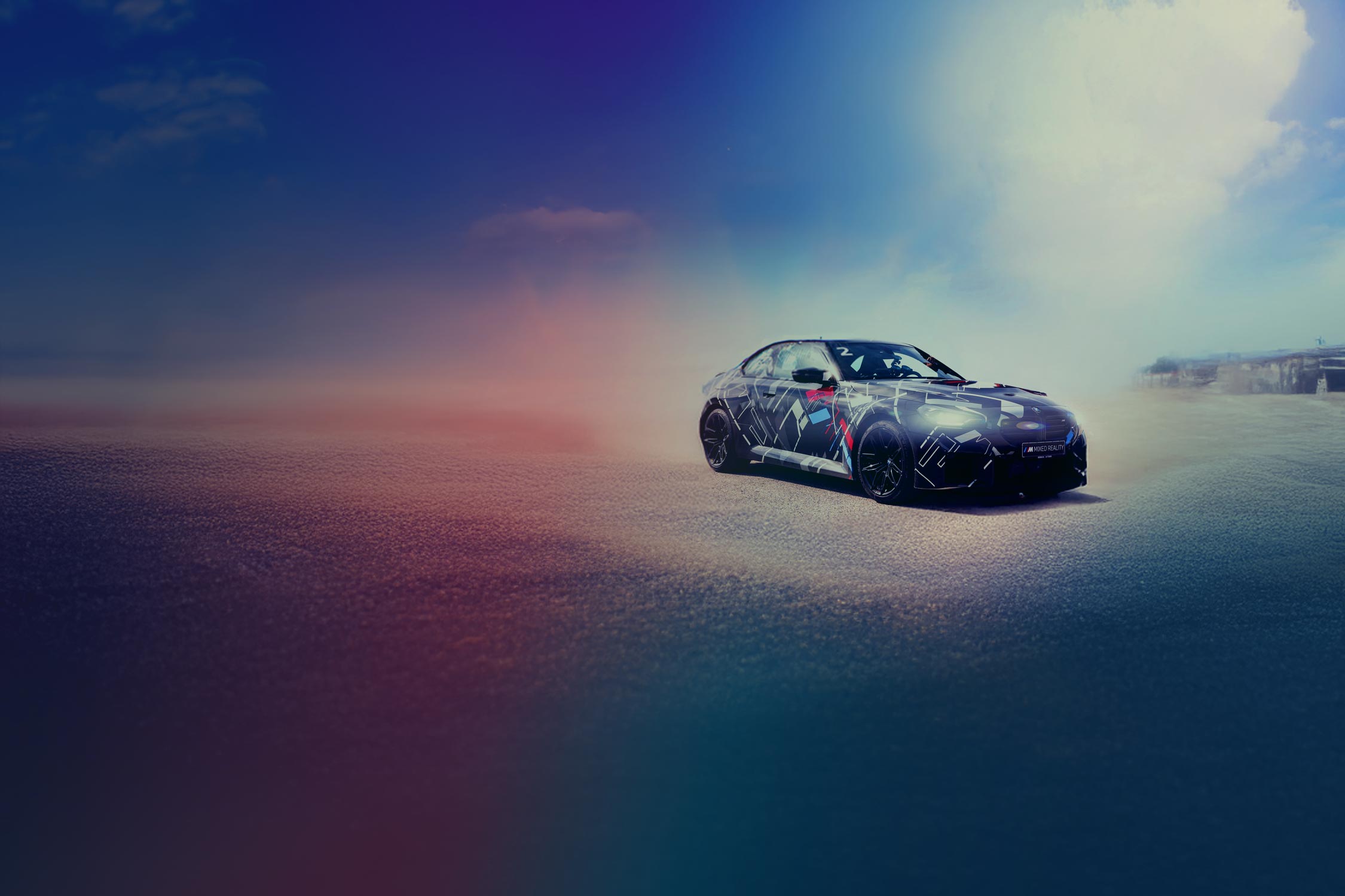 Mixed reality: driving a real car in a virtual world